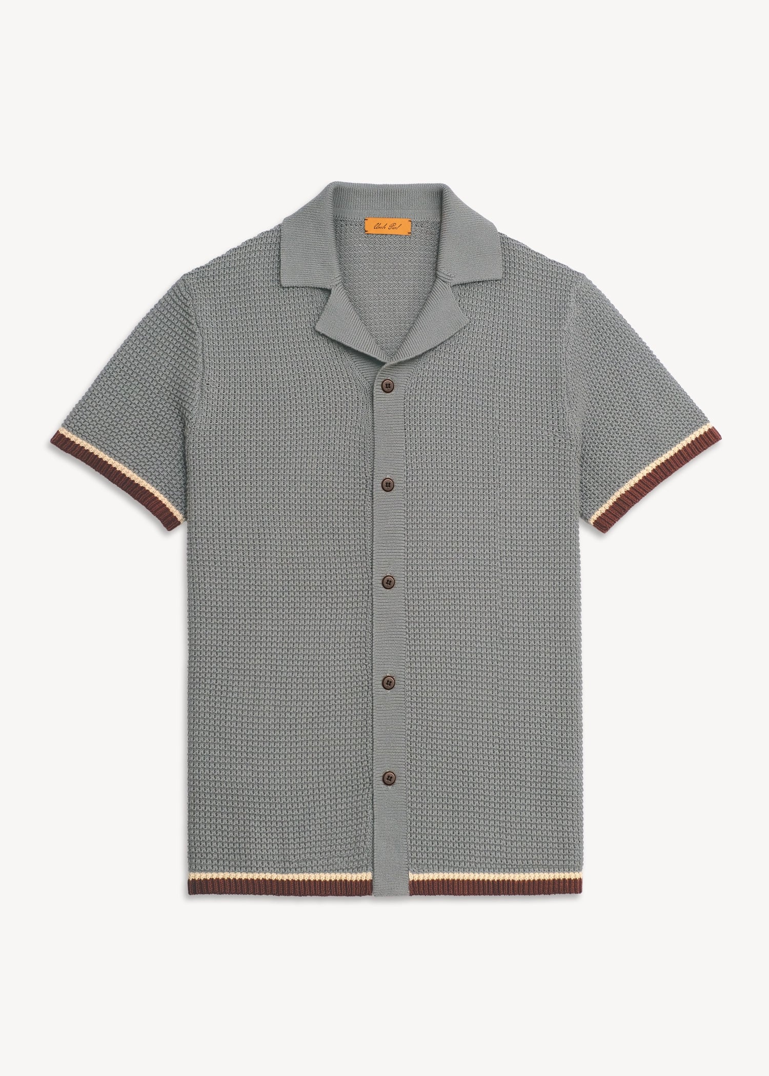 Linen Loop Stitch Shirt - Dusty Blue